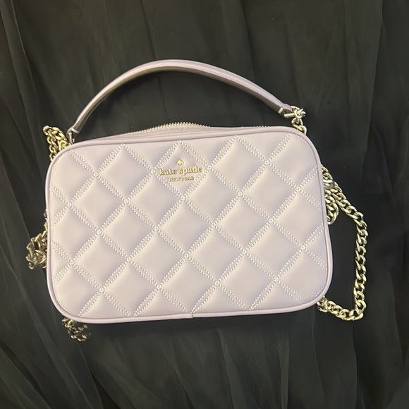 kate spade | Bags | Kate Spade Quilted Lilac Frost Crossbody Set Brand ...